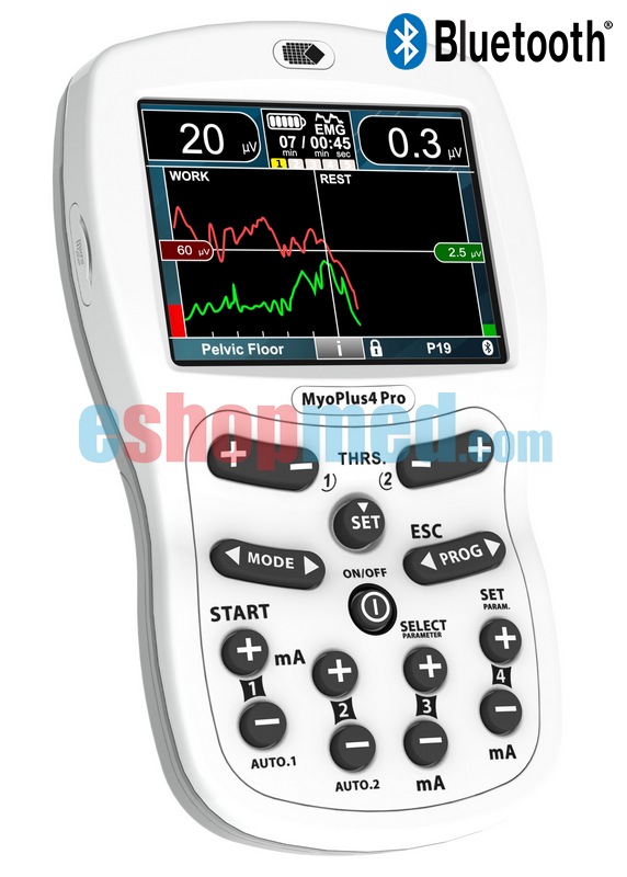 MyoPlus4 Pro Bluetooth - 2 Channel Neuromuscular Biofeedback with 4 ...